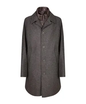 Herno Check-pattern Padded-bib Coat
