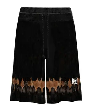 Amiri Ma-patch Tie-dye Knit Shorts - Black