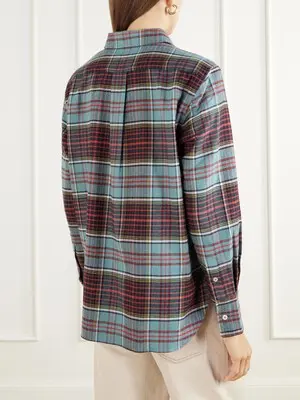 HIGH SPORT Checked Logo-embroidered Cotton-flannel Shirt