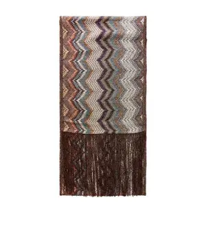 Missoni Striped Metallic Crochet-knit Scarf - Multicolor