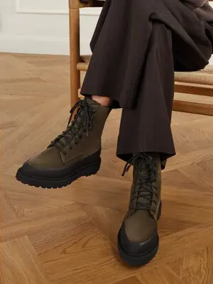 Le Monde Beryl Rubber-trimmed Suede Ankle Boots