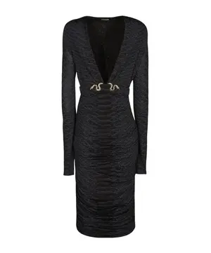 Roberto Cavalli Snake-detail Midi Dress
