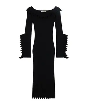 Blumarine Ruffled Off-the-shoulder Midi Dress
