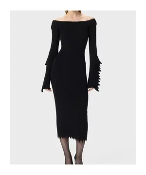 Blumarine Ruffled Off-the-shoulder Midi Dress