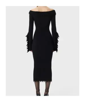 Blumarine Ruffled Off-the-shoulder Midi Dress