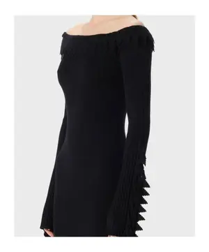 Blumarine Ruffled Off-the-shoulder Midi Dress
