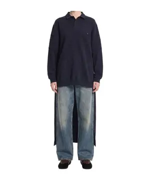 DARKPARK Asymmetric Long-sleeved Polo Shirt