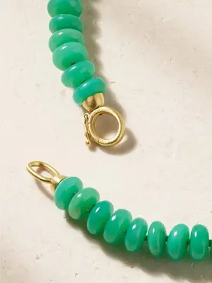 Irene Neuwirth 18-karat Gold Chrysoprase Beaded Necklace