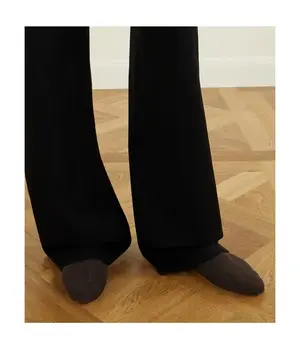 THE ROW Stellene Moka Goat Suede Slippers