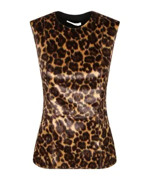 DARKPARK Leopard-print Sleeveless Crewneck Top