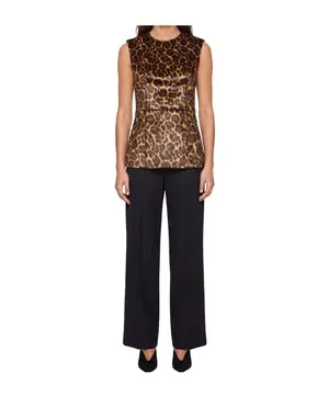 DARKPARK Leopard-print Sleeveless Crewneck Top