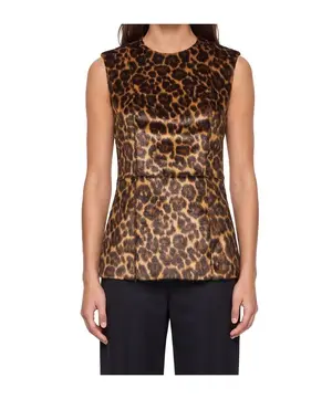DARKPARK Leopard-print Sleeveless Crewneck Top