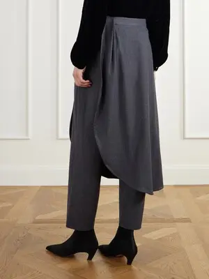 Maria Mcmanus Wrap-effect Lannel Straight-leg Pants