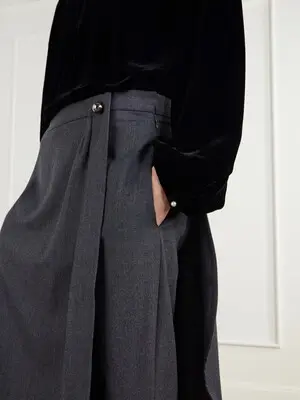 Maria Mcmanus Wrap-effect Lannel Straight-leg Pants