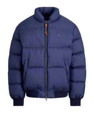 Polo Ralph Lauren Logo-embroidered Zipped Padded Jacket - Blue