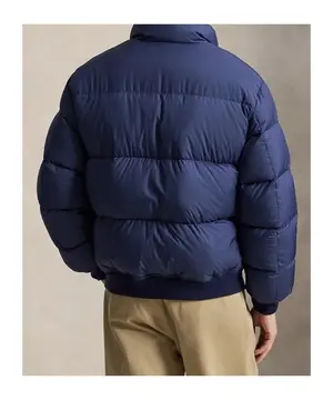 Polo Ralph Lauren Logo-embroidered Zipped Padded Jacket - Blue