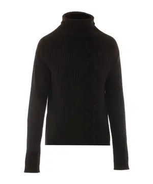 UMA WANG Long-sleeved, High-neck Sweater - Black