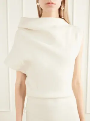 Proenza Schouler Asymmetric Wool-blend Midi Dress