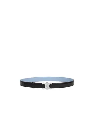 Celine Triomphe Buckle Reversible Strap 25mm - Black