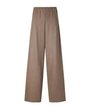 Maria Mcmanus Wool-blend Wide-leg Pants - Brown