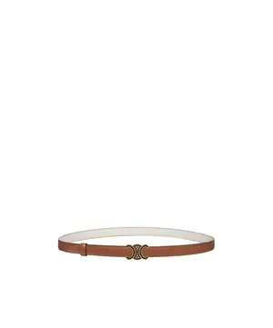 Celine Triomphe Buckle 18mm In Brass With Strass Reversible Strap 18mm In Taurillon