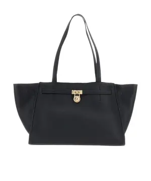 Michael Kors Hamilton Moderne Large Leather Tote Bag - Black