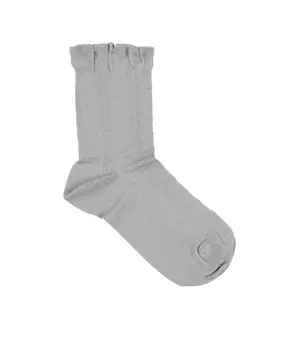 GANNI Simple Solid-colored Short Socks - Gray