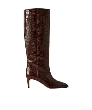 Paris Texas Croc-effect Knee Boots