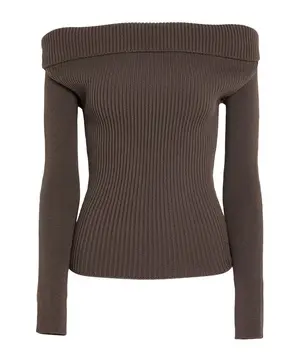 Rick Owens Solid-colored Wool High-neck Top - Brown