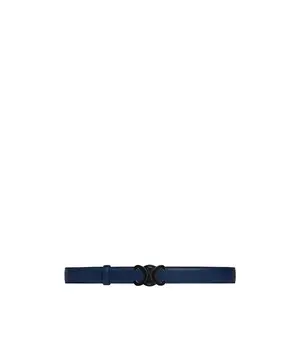 Celine Triomphe Buckle 25 Mm Reversible Belt - Deep Navy/black
