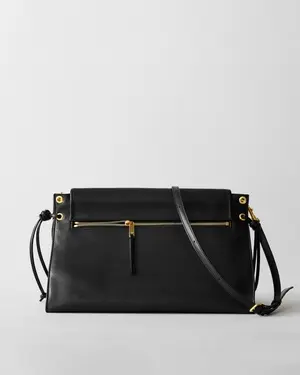 Celine Soft Triomphe Wedge In Supple Shiny Lambskin