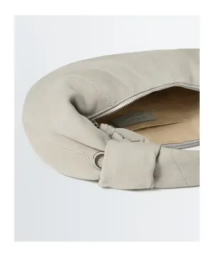 LEMAIRE Mini Fortune Croissant Bag In Alpaca Nubuck