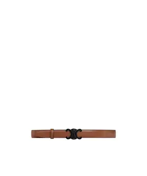 Celine Triomphe Buckle 25 Mm Reversible Belt - Tan/ivory