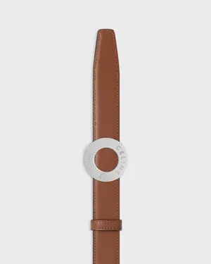 Celine 25mm Double-sided Leather Belt With Disc Buckle