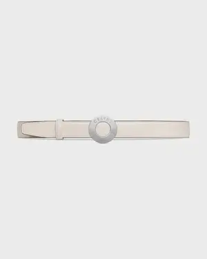 Celine 25mm Double-sided Leather Belt With Disc Buckle