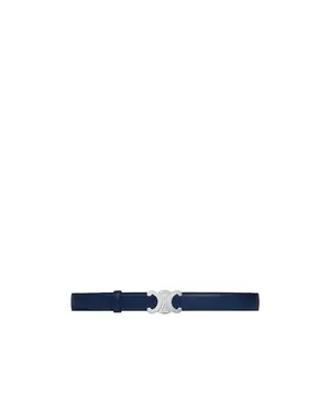 Celine Triomphe Buckle 25 Mm Reversible Belt - Deep Navy/black