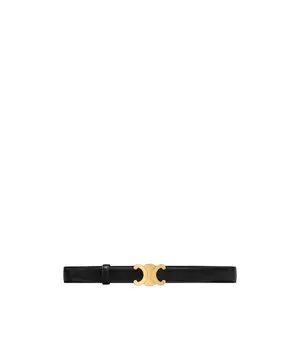 Celine Triomphe Buckle 25 Mm Reversible Belt - Black
