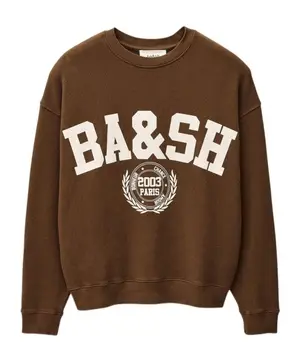 Ba&sh Benjamin Logo-print Sweatshirt - Brown