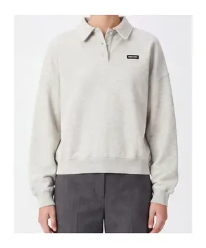 ROTATE BY BIRGER CHRISTENSEN Logo Patch Polo Sweatshirt