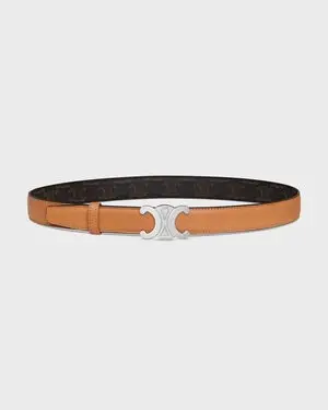 Celine Triumphal Brand Belt Buckles And Reversible Leather Belts