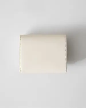 Celine Small Flap Wallet Triomphe In Shiny Calfskin And Enamel