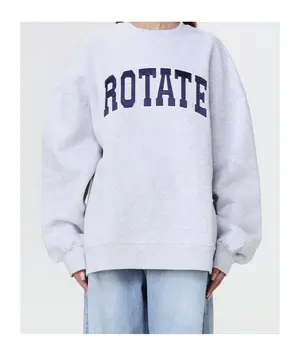 ROTATE BY BIRGER CHRISTENSEN Embossed Logo Sweatshirt - Gray