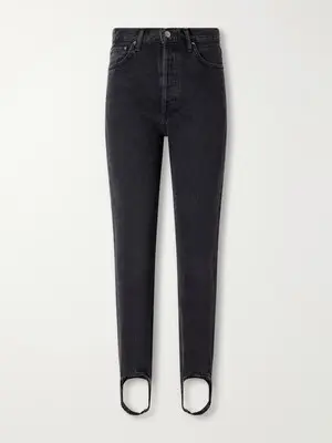 AGOLDE 90's Pinch Stirrup High-rise Tapered Jeans - Black