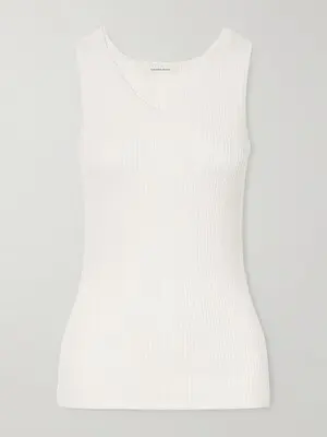 COLLEEN ALLEN Ribbed-knit Merino Wool Tank