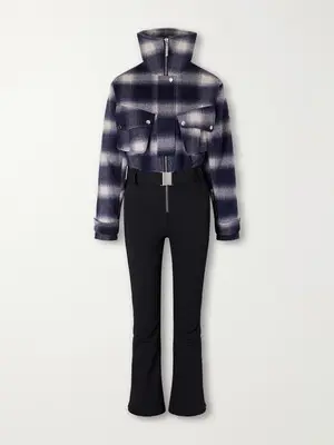 Cordova Telluride Belted Checked Wool-blend Ski Suit - Blue