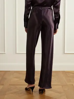 Maria Mcmanus Satin Straight-leg Pants