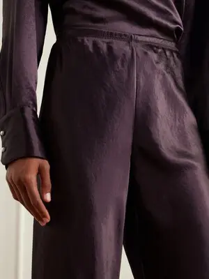 Maria Mcmanus Satin Straight-leg Pants
