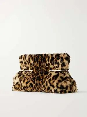 Givenchy Pinch Leopard-print Shearling Clutch