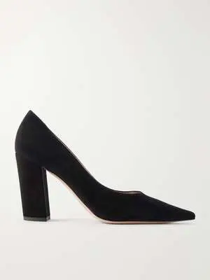 GIANVITO ROSSI Piper 85 Suede Pumps - Black