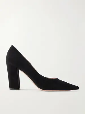 GIANVITO ROSSI Piper 85 Suede Pumps - Black